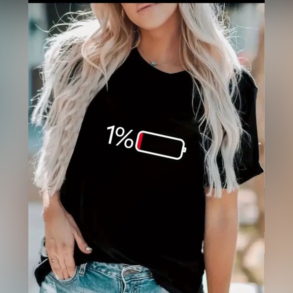 Tops | Nwt 1 Battery Icon Tee Shirt Short Sleeve New | Poshmark